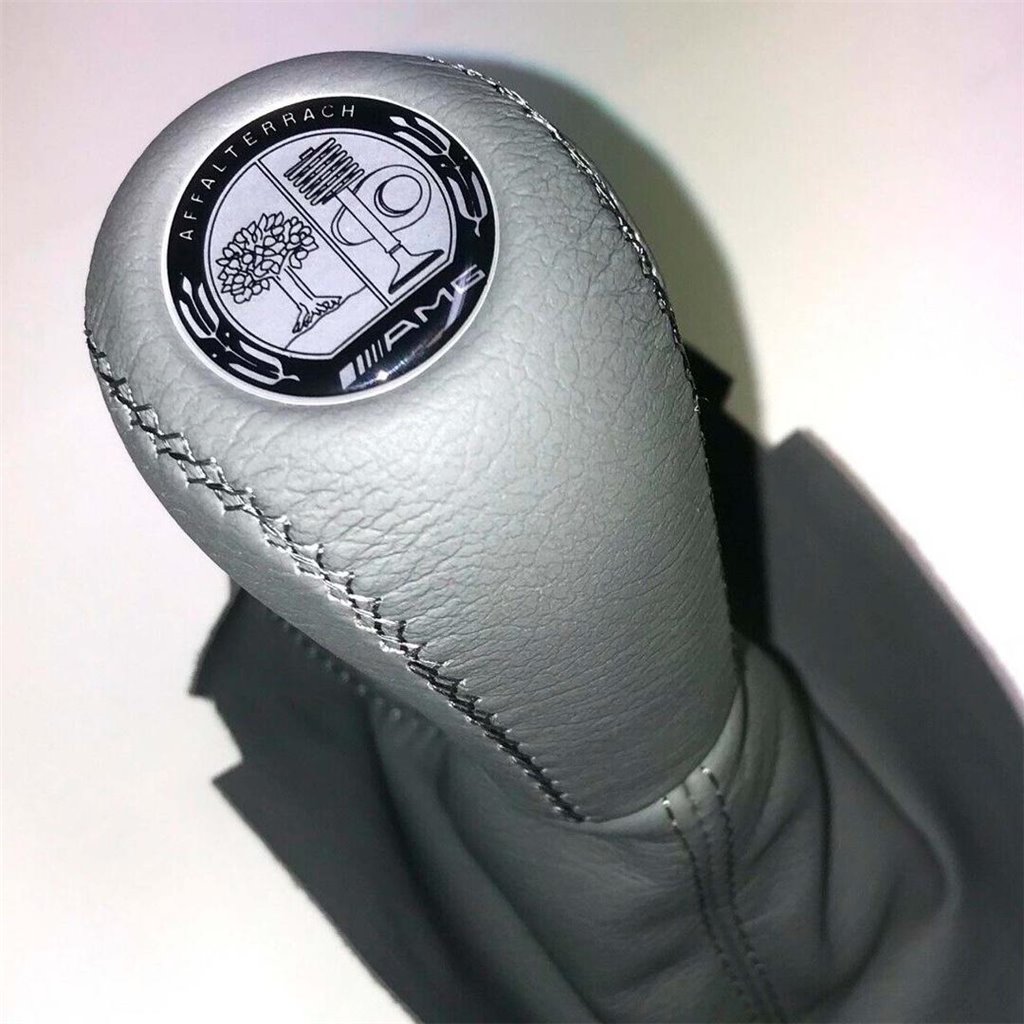 Metallic AMG Affalterbach Style gear shift knob logo badge for Mercedes Benz cars
